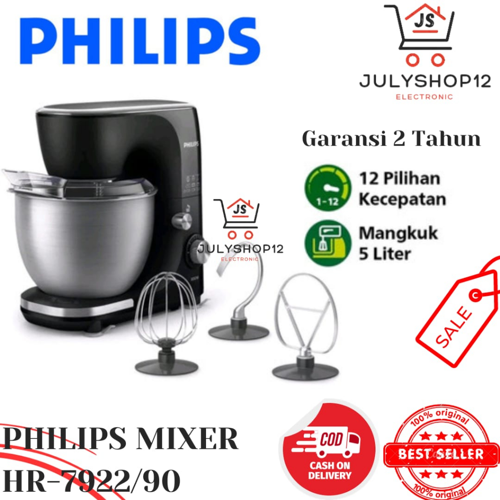 Jual PHILIPS STAND MIXER TYPE HR-7922/90 / HR7922 / GARANSI 2 TAHUN ...