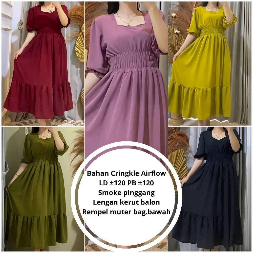 Jual DASTER SMOK KERUT DADA CRINKLE AIRFLOW PREMIUM DASTER WANITA JUMBO ...