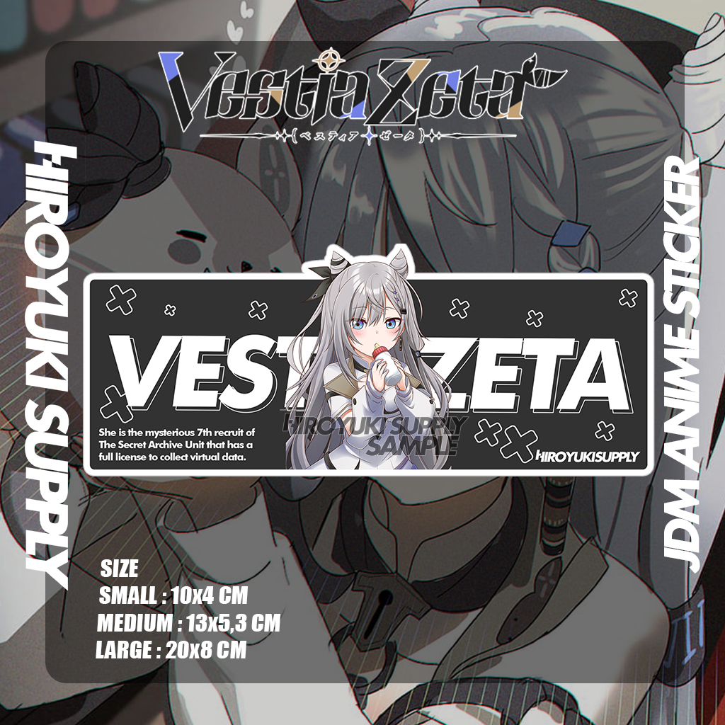 Jual Sticker Vtuber Vestia Zeta Hololive Slap Sticker JDM | Shopee ...