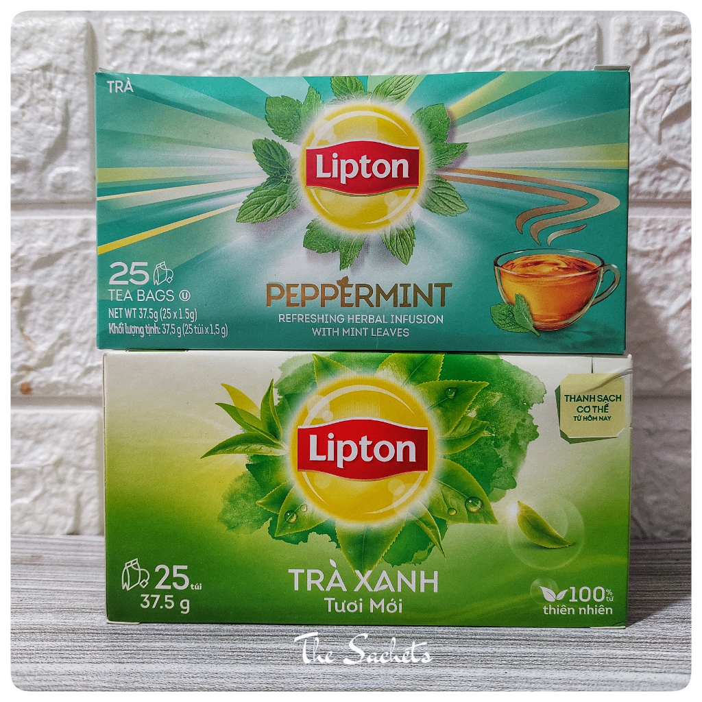 Jual Lipton Peppermint Green Tea Lively Fresh Sachet | Shopee Indonesia