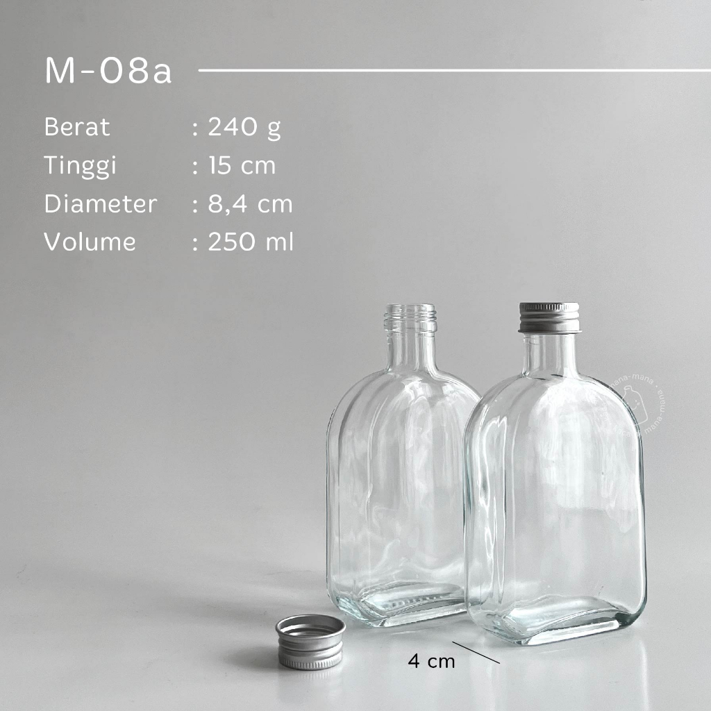 Jual Botol kaca Oval leher tinggi glass bottle - botol juice kopi ...