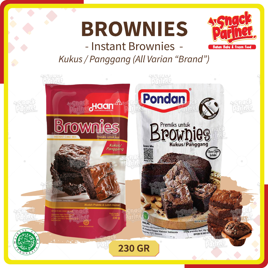 Jual INSTANT BROWNIES 230 GR - HAAN PONDAN - Tepung Chocolate Choco ...