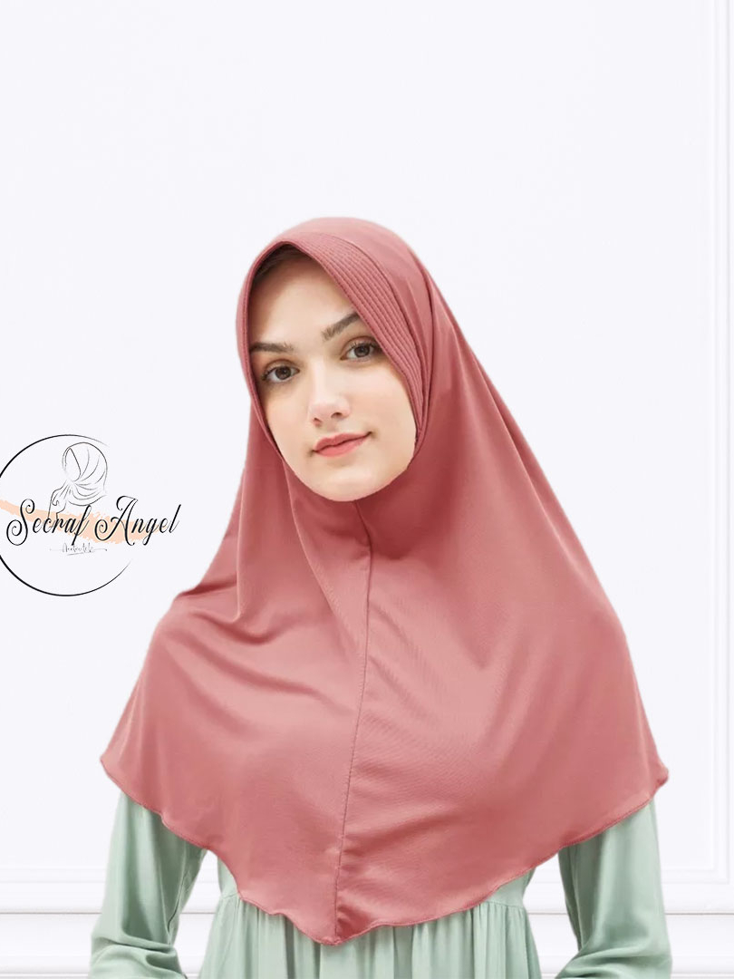 Jual BERGO JERSEY WARNA PINK ASAM GRADE A+ / HIJAB BERGO / KERUDUNG SEKOLAH / JILBAB SPORT ...