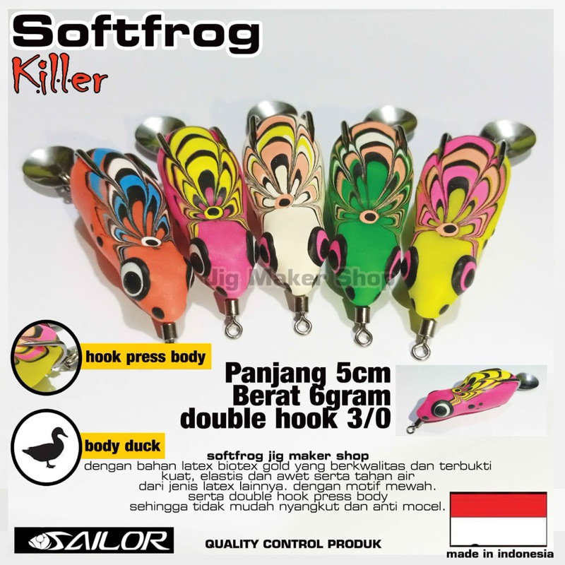 Jual Soft Frog Sailor Umpan Pancing Casting Gabus Softrog | Shopee Indonesia
