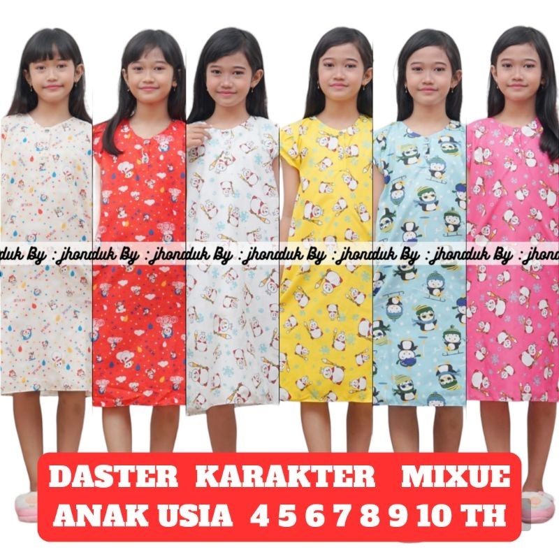 Jual DASTER KARAKTER ANAK MIXUE TERMURAH TERLARIS | USIA 4 5 6 7 8 9 10 ...