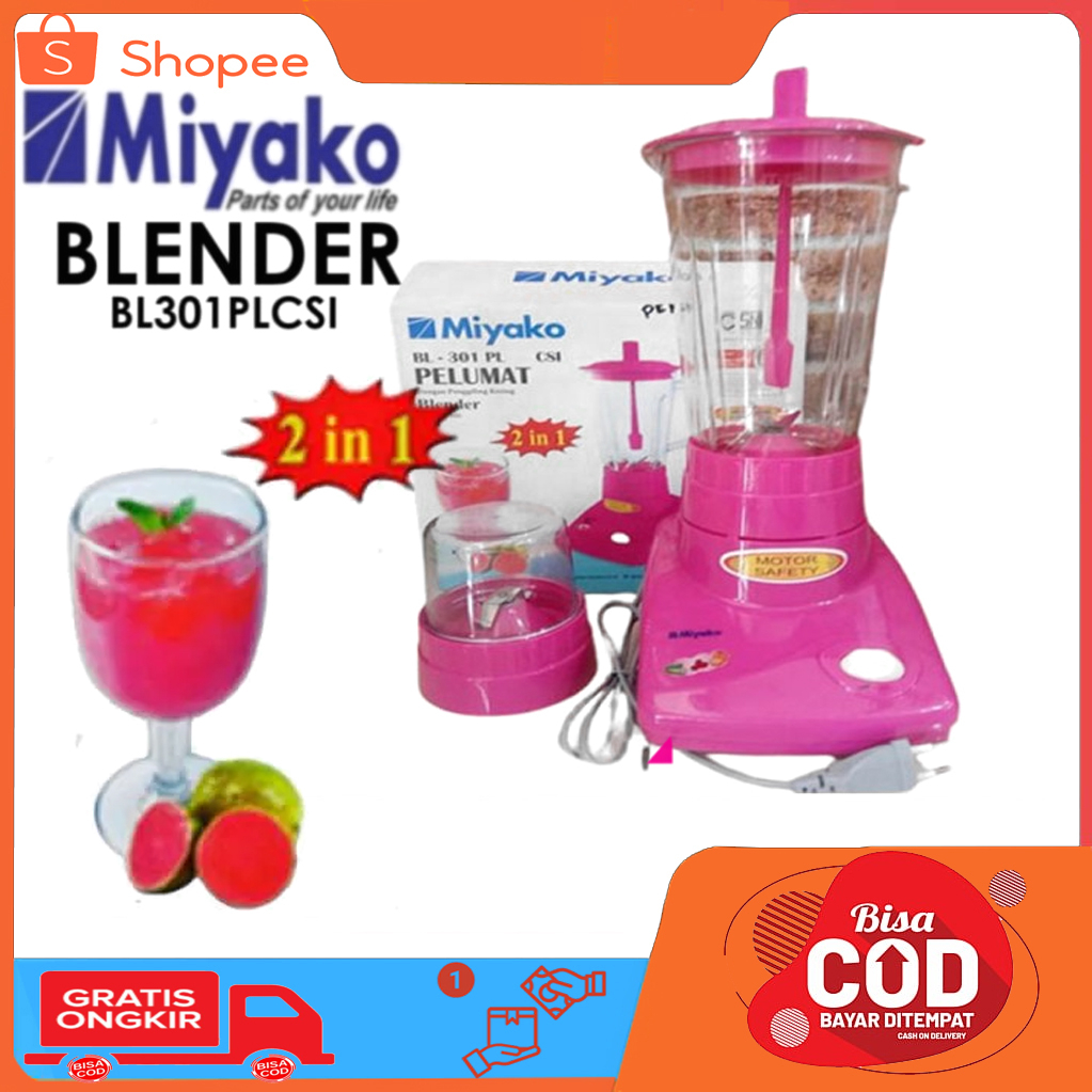 Jual BLENDER Miyako BL 301 PL Blender Plastik 2 in 1TER BARU | Shopee ...