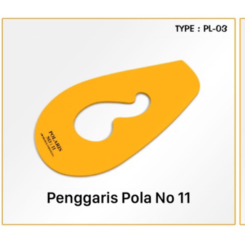 Jual Penggaris Pola Jahit Lengkung S Bebek No 11 Merk Polaris | Shopee ...