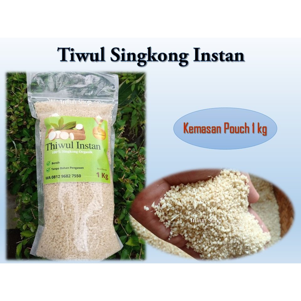 Jual Kemasan 1kg Tiwul Instan Asli Kebumen Pengganti Nasi Beras/Oyek ...