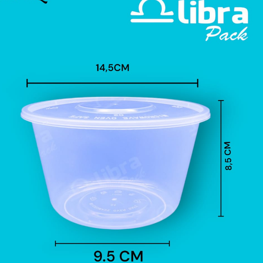 Jual Thinwall Round 1000 ml | 1 Pack isi 25 PCS | Thinwall Bulat | Wadah Makan Plastik ...