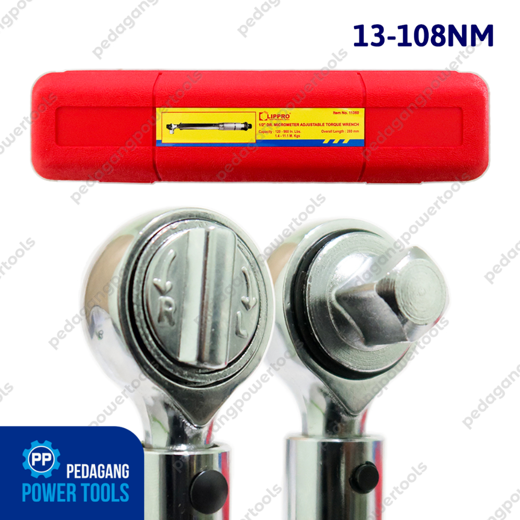 Jual LIPPRO KUNCI MOMEN TORSI 1/2 INCH ADJUSTABLE TORQUE WRENCH 11060 ...