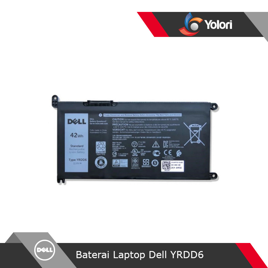 Jual Baterai Laptop DELL Inspiron 3585 (Type YRDD6 ) 42Wh Original ...