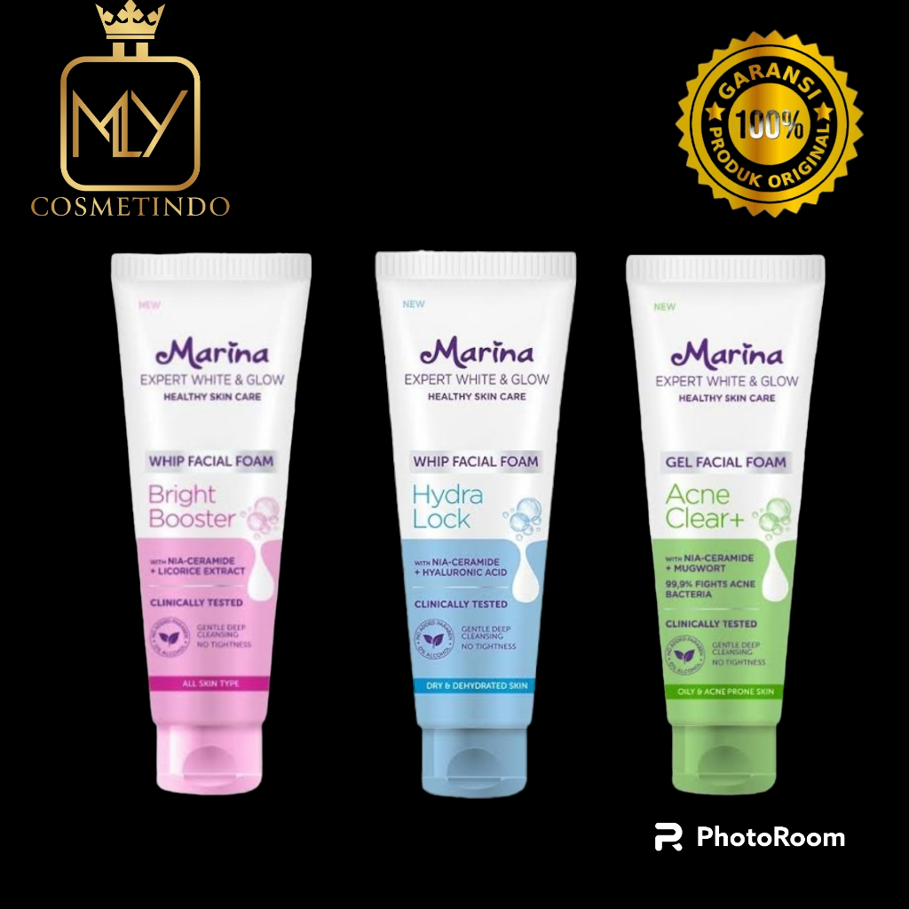 Jual Marina Facial Foam Whip | Gel Foam 100ml | Shopee Indonesia
