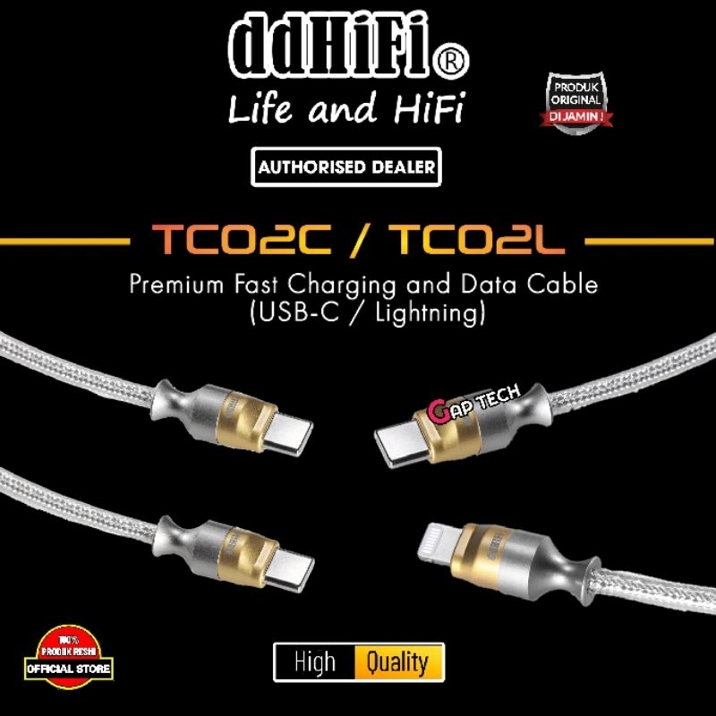 Jual DD DDHIFI TC02C / TC02L Premium Fast Charging and Data Cable ...