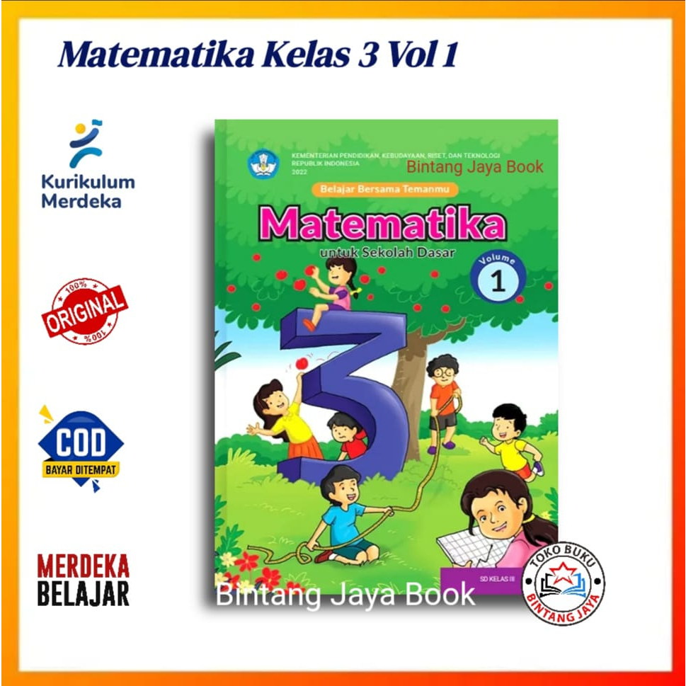 Jual Buku Siswa Matematika Kelas 3 Vol 1 SD/MI Kurikulum Merdeka | Shopee Indonesia