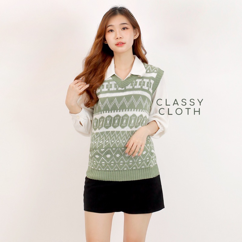Jual Maroco Vest Rajut Premium Korea Rompi Motif Batik Rompi Tribal ...