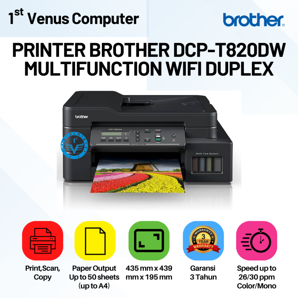Jual PRINTER BROTHER DCP-T820DW MULTIFUNCTION WIFI DUPLEX / PRI14-BRO ...