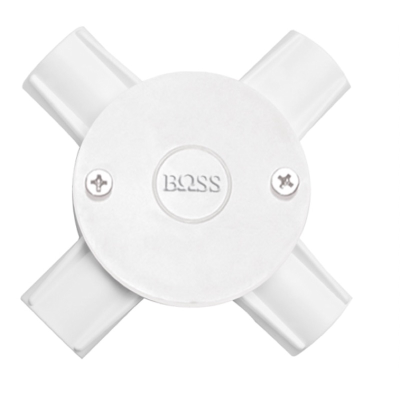 Jual T-dus Boss cabang 4 conduit 20mm ( sudah termasuk tutup dan baut ...