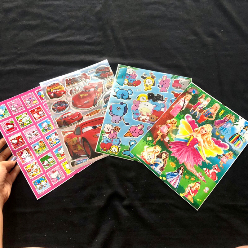 Jual Sticker datar anak lucu karakter cars bts mainan sticker mainan ...
