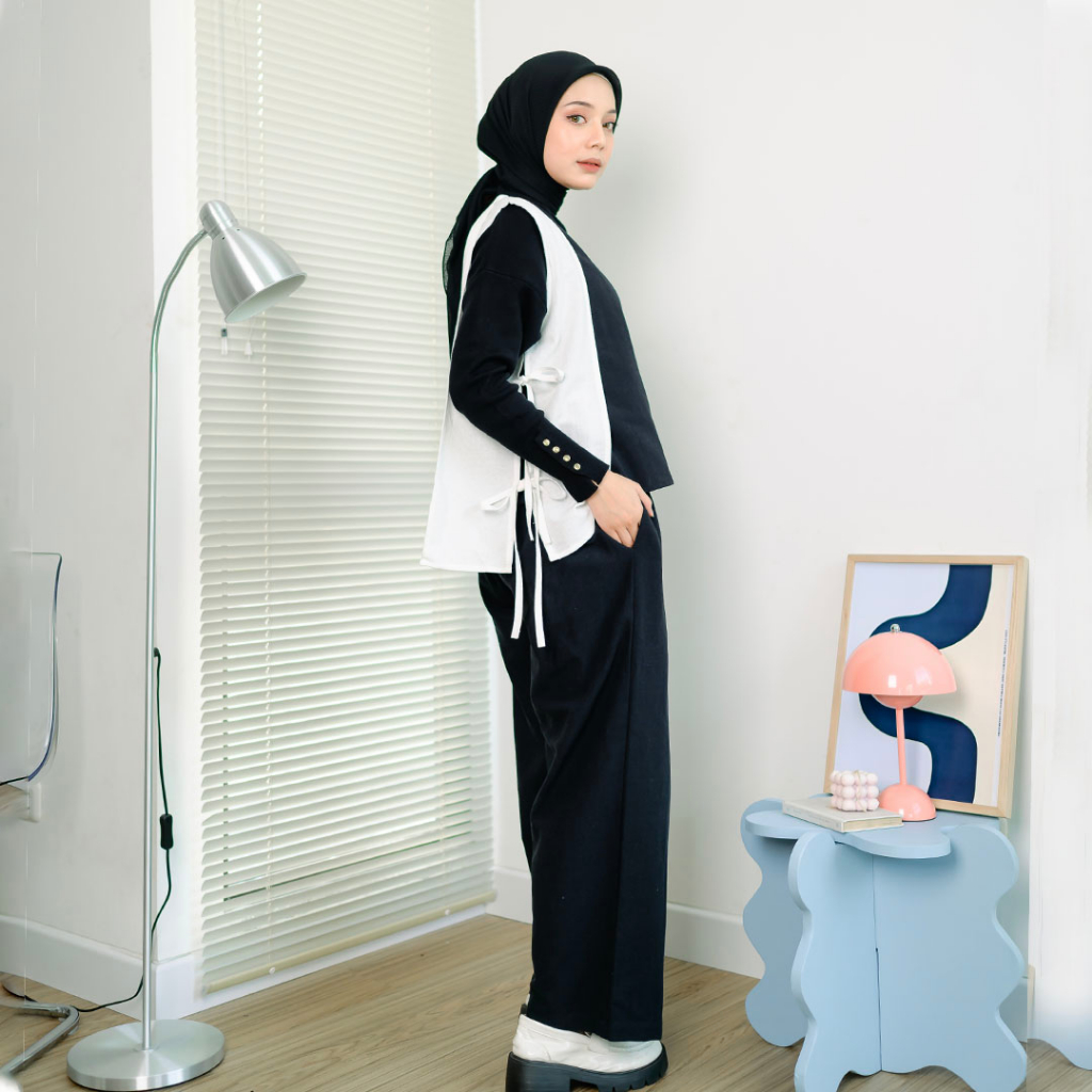 Jual Lozy Hijab - Nomi Set (Setelan Linen Atasan dan Bawahan) | Shopee Indonesia