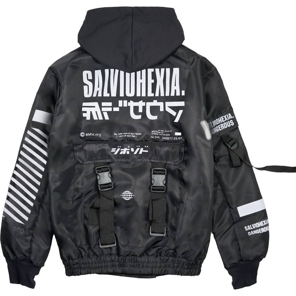 Jual Salvio Hexia Bomber Hoodie Jacket Cyborg Poly White | Shopee Indonesia