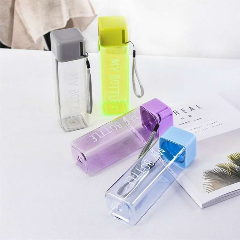 Jual Botol Air Minum 500ML MY BOTTLE KOTAK BPA Free tali gantung ...