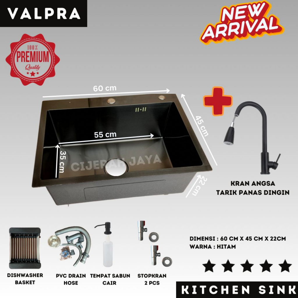 Jual PAKET KITCHEN SINK BAK CUCI PIRING STAINLESS SUS 304 MINIMALIS ...