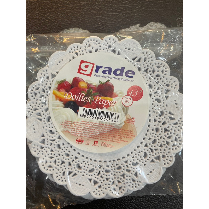 Jual [GRADE] Alas Kue Roti / Kertas Renda 4.5" ( 1Pack isi 250 pcs ...