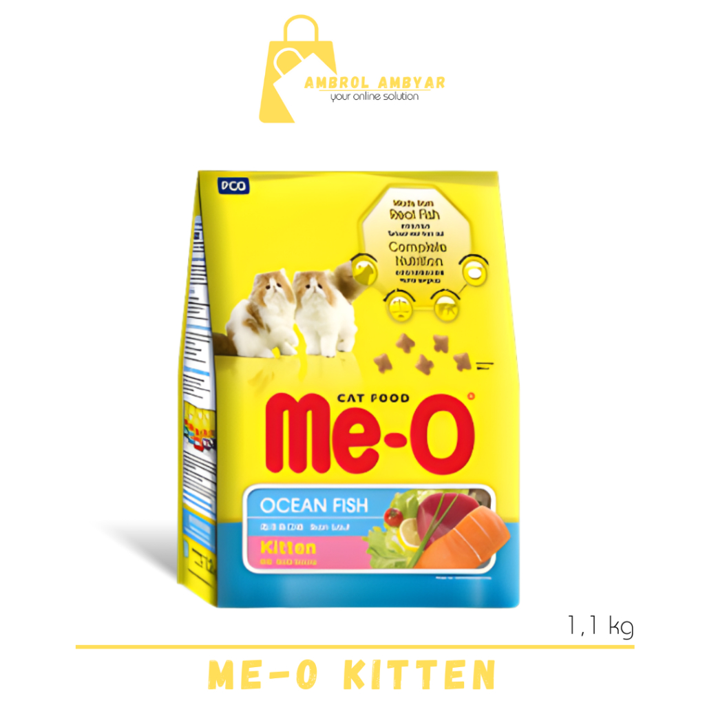 Jual MeO Kitten Ocean Fish Makanan Kucing Junior Rasa Ikan Laut 1,1kg ...