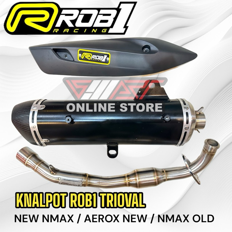 Jual KNALPOT ROB1 NMAX STANDARD RACING STAINLESS TRIOVAL / XCUP VIXION ...