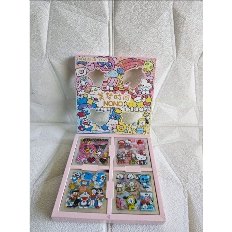 Jual stiker korea MOMO, NONO, CICI, SANRIO lucu isi 100 pcs kemasan box ...