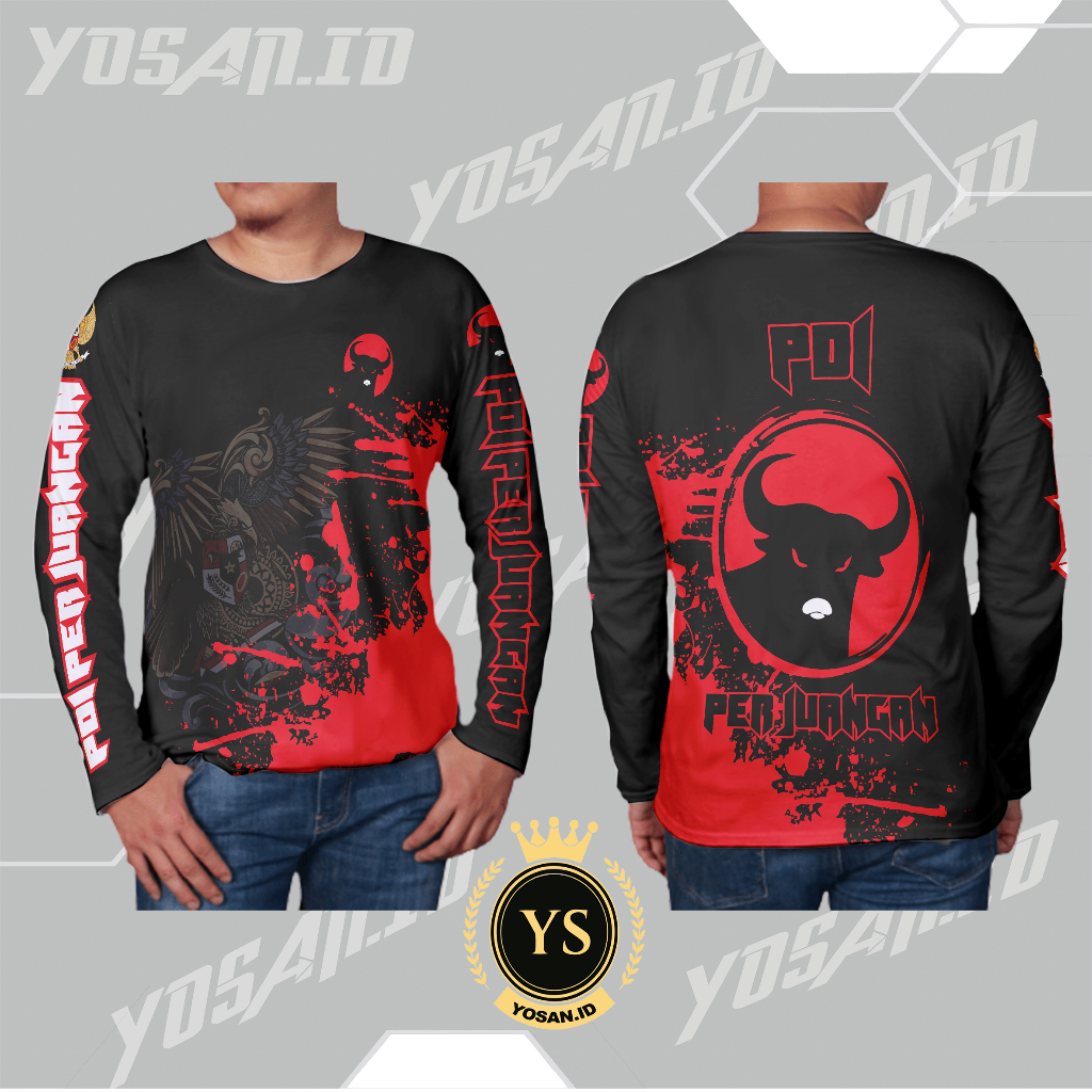 Jual Baju kaos partai PDI PERJUANGAN 2024 custom 3D fullprinting ...
