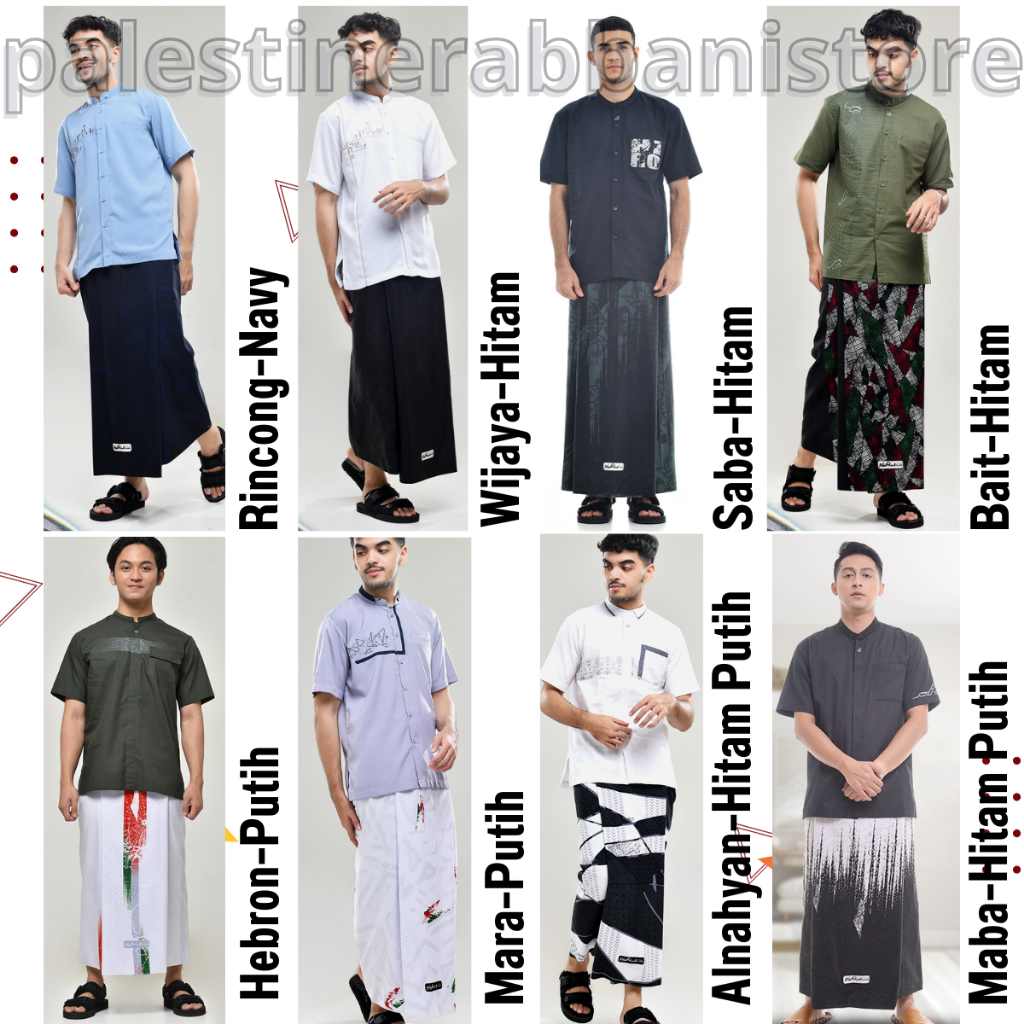 Jual Sarung Palestin Rabbani Dewasa Hitam Putih Abu Laki-Laki Motif ...