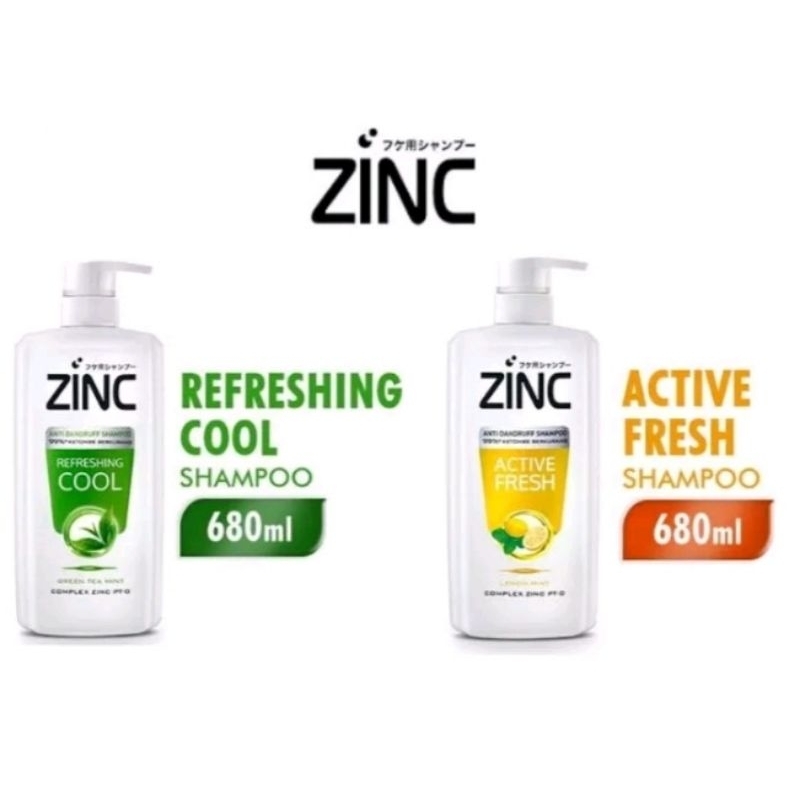 Jual Shampo Zinc Active Fresh & Refreshing Cool 680Ml | Shopee Indonesia