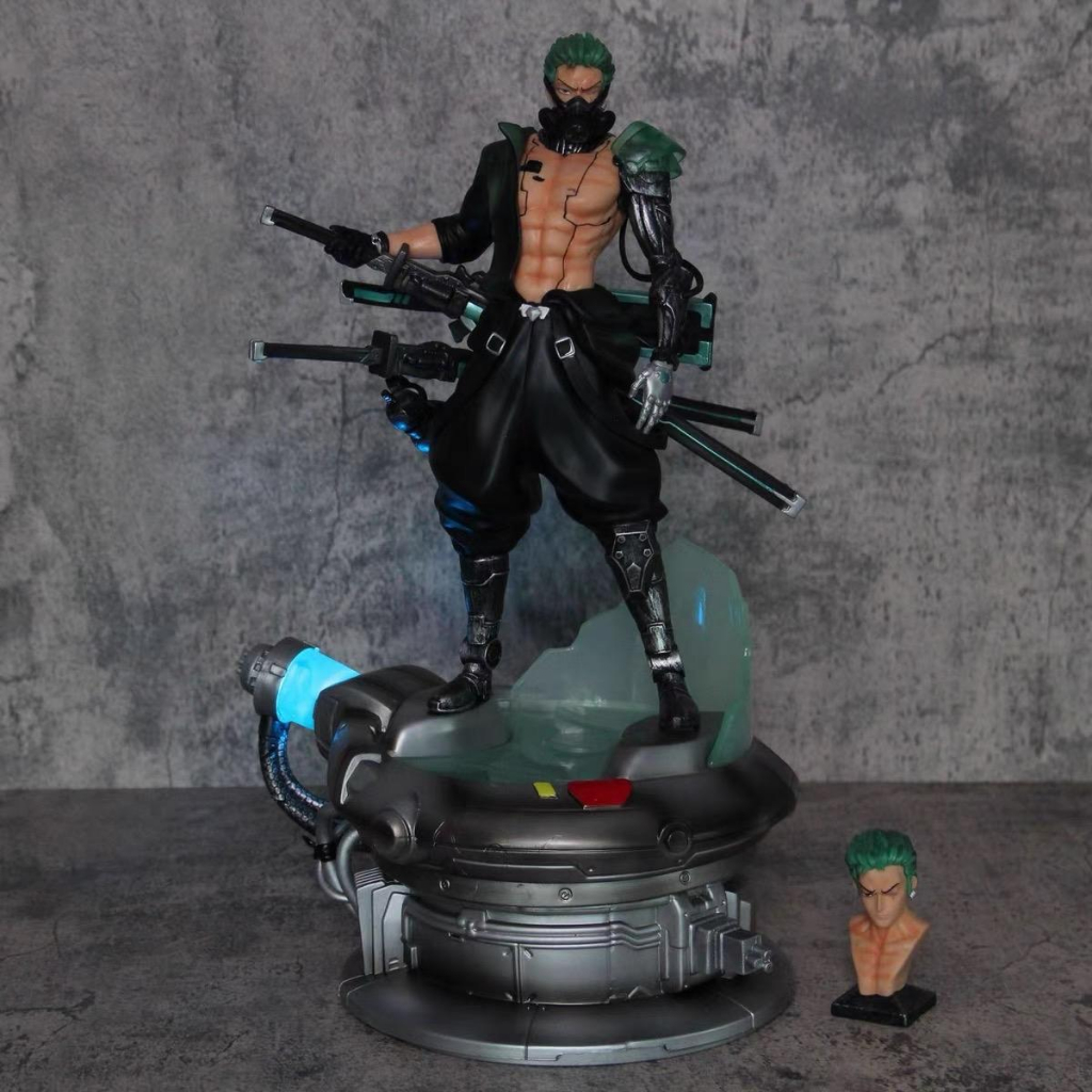 Jual Action Figure Zoro Cyberpunk One Piece Yakuza Studio LED Koleksi ...
