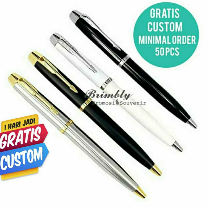 Jual Pen Metal + Gratis Custom Nama / Logo Anda Pulpen Promosi | Pulpen ...