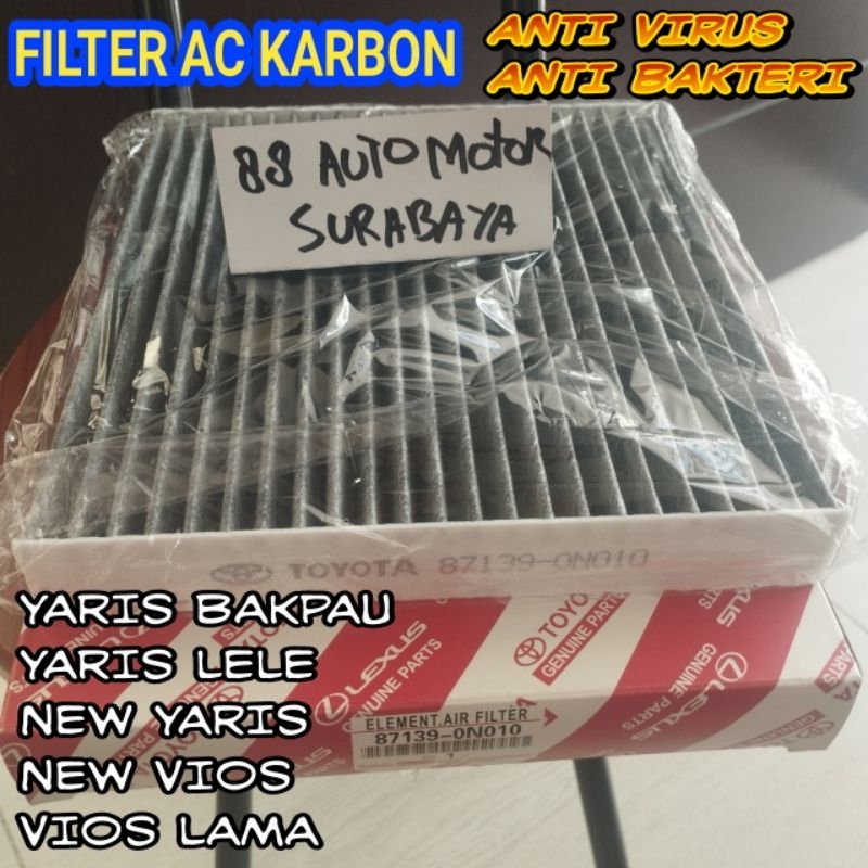 Jual FILTER AC KARBON YARIS LELE VIOS ALL YARIS BAKPAU VIOS NEW CARBON ...