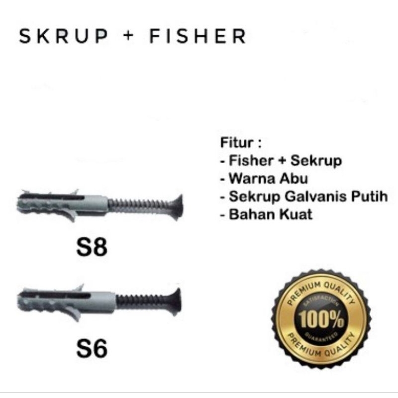 Jual Sekrup S6 S8 S10 S12 Phiser Piser fisser fihser / Skrup / Baut / Dynabol dinabol | Shopee ...