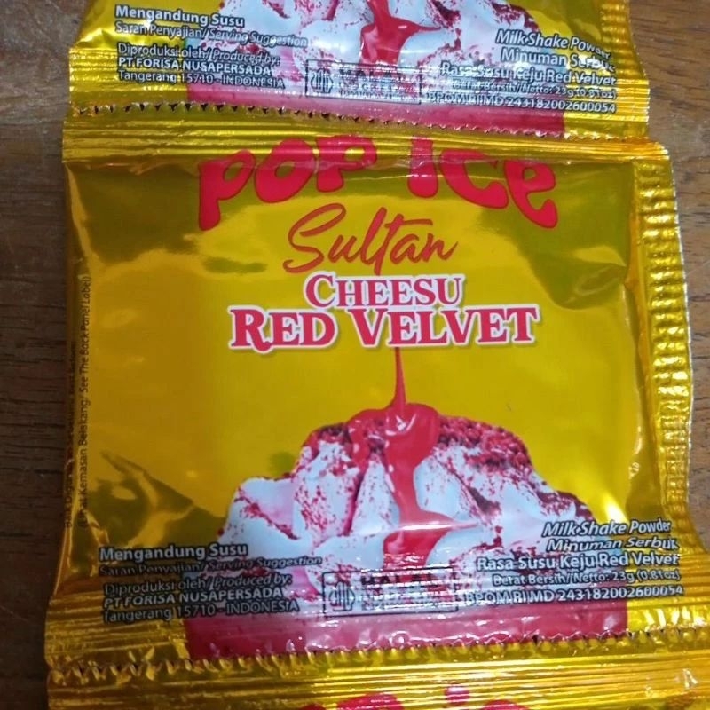 Jual Pop Ice Sultan Rasa Baru Red Velvet / Cookies & Cream | Shopee ...