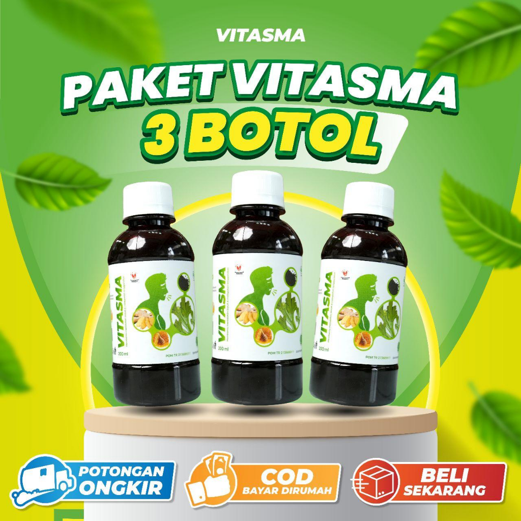 Jual VITASMA Paket 3 Botol membantu keluhan batuk menahun, asma, dan ...