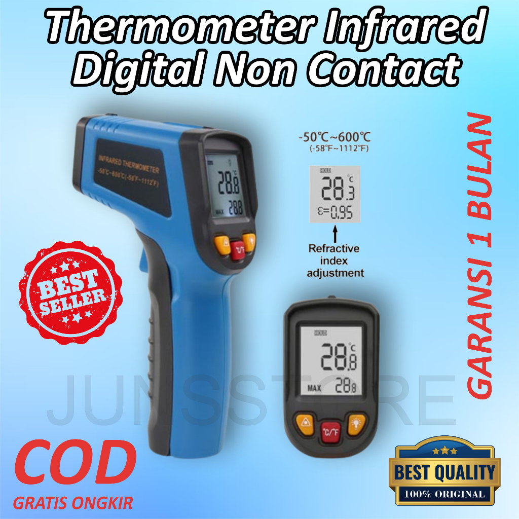 Jual SMARTSENSOR Thermometer Industrial Laser Infrared Non Contact ...
