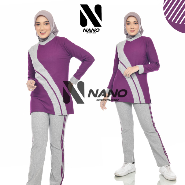 Jual NANO SPORTSWEAR BAJU SENAM MUSLIM WANITA/SETELAN BAJU SENAM MUSLIM ...
