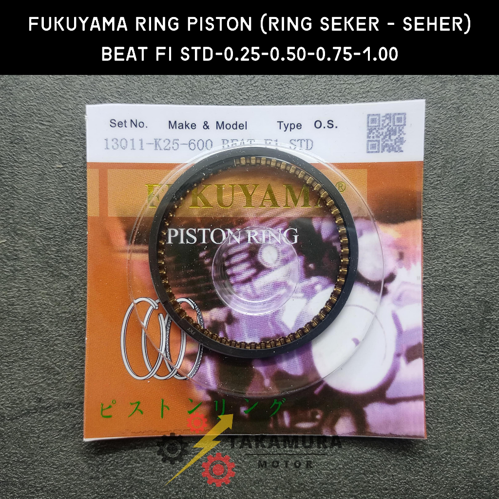 Jual Fukuyama Ring Piston (Ring Seker - Seher) Beat FI | Shopee Indonesia