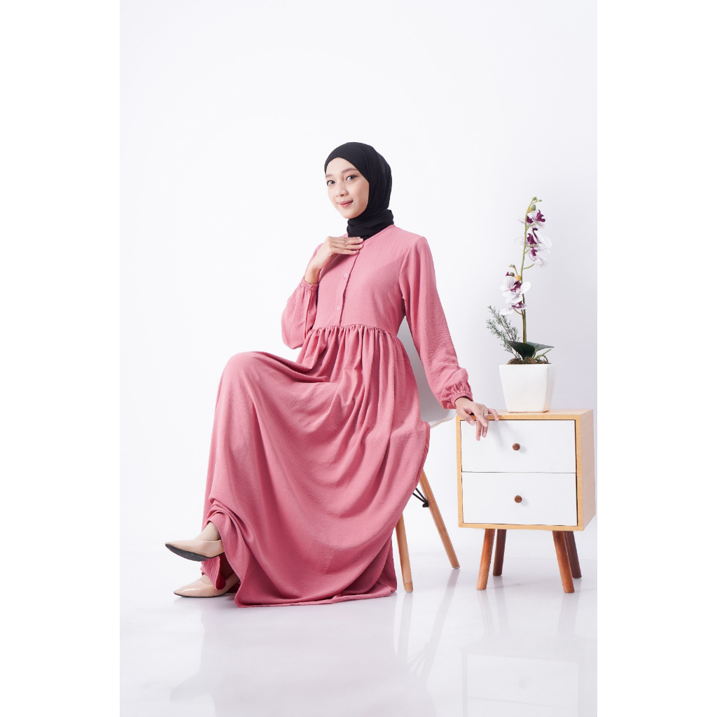 Jual Syarifa Hijab Official Ayra Dress Bahan Crinkle Airflow Premium ...