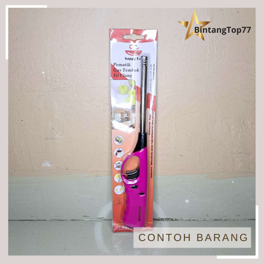 Jual Alat Pematik Gas Tembak / Korek Api Gas / Gas Lighter Happy Fun ...