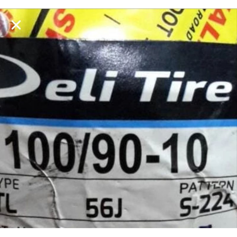 Jual BAN R10 RING 10 UKURAN 100/90-10 100 90 10 TUBLESS DELI TIRE ...