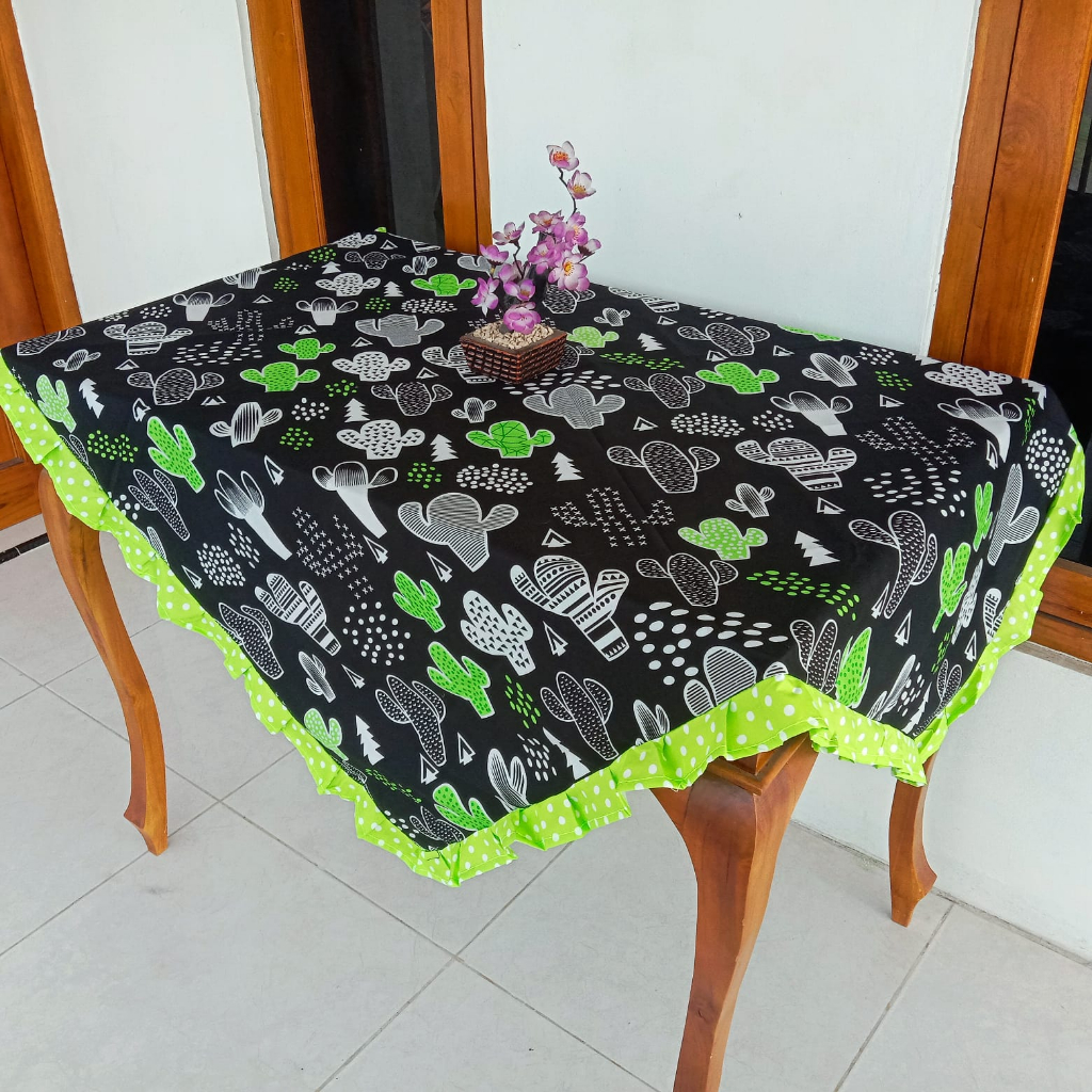 Jual TAPLAK MEJA KAIN RUMBAI RUANG TAMU MEWAH UKURAN 120 X 120 CM ANEKA ...