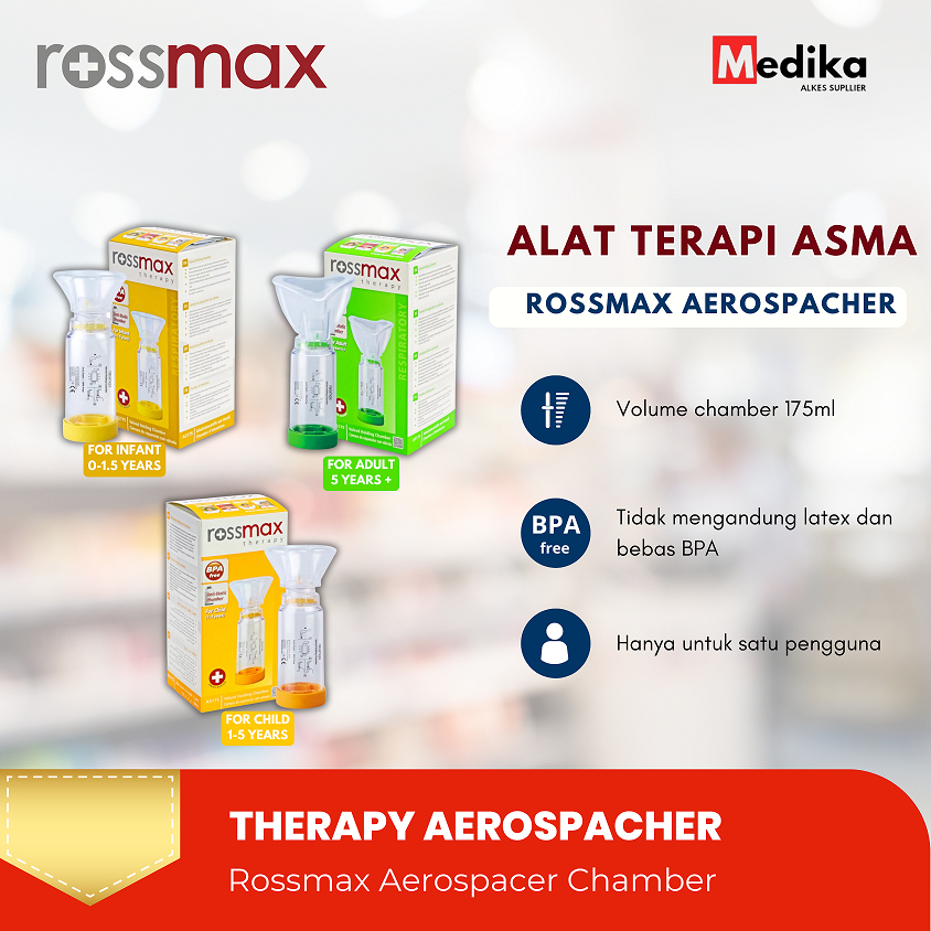 Jual Rossmax Aerospacer Aerochamber AS175 Corong Asma Aero Spacer ...
