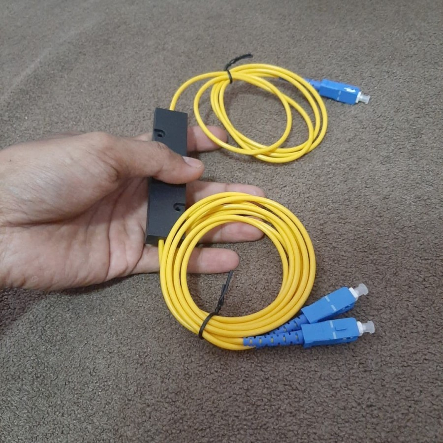Jual SC UPC Kabel Fiber Optik Splitter Pembagi Sinyal Optic Spliter ...