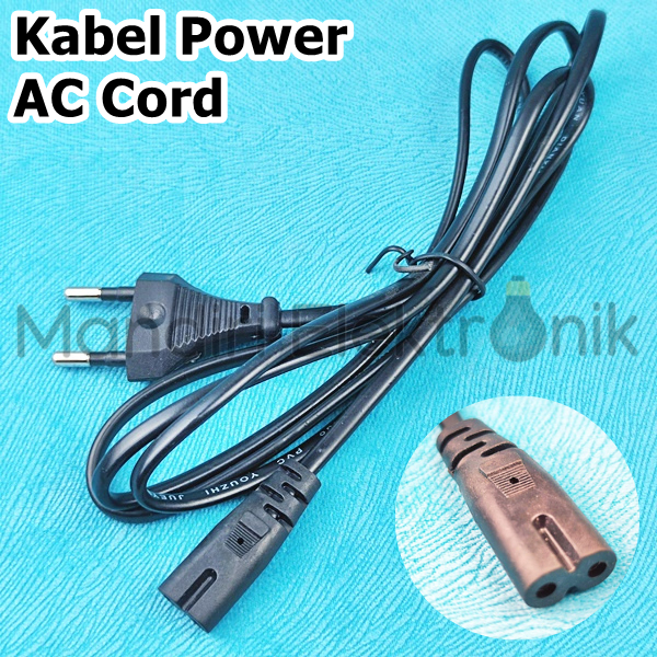 Jual Kabel Power AC Cord Angka 8 - Kabel Radio Tape - Kabel Power 2 Lubang | Shopee Indonesia