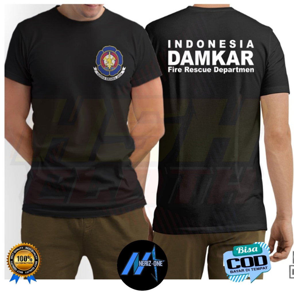 Jual KAOS PEMADAM KEBAKARAN DESAIN V2 | DINAS DAMKAR FIRE RESCUE ...